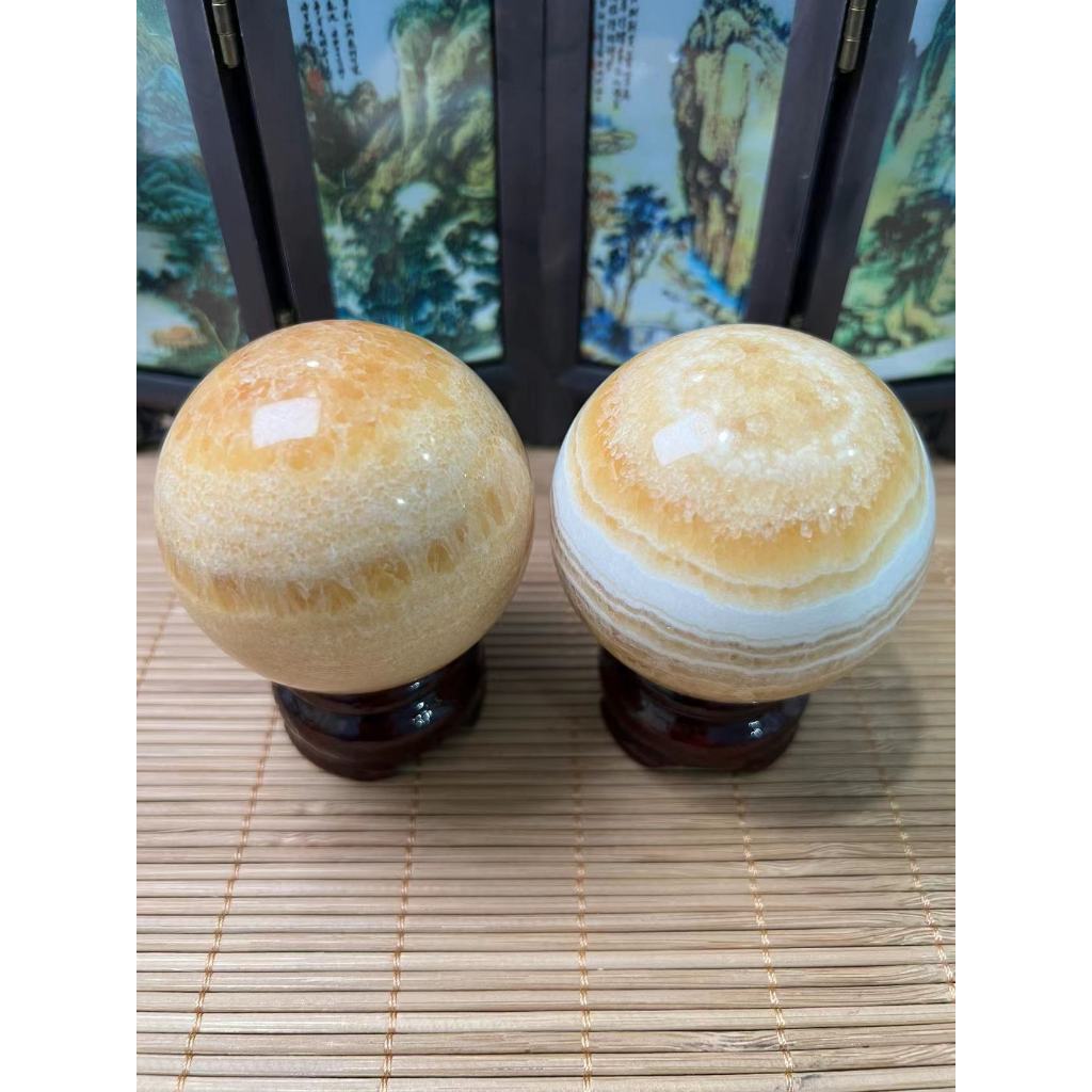 Natural Mango Yellow Fluorite Ball 天然芒果黄萤石球 | Shopee Malaysia