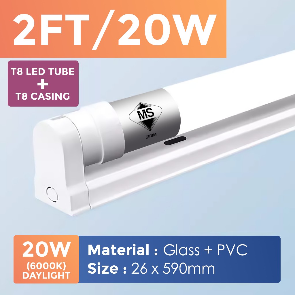 【FULL SET】 T8 LED Tube Lampu Led Siling Led Ceiling Light Panjang Lampu Kalimantang Led Set With ...
