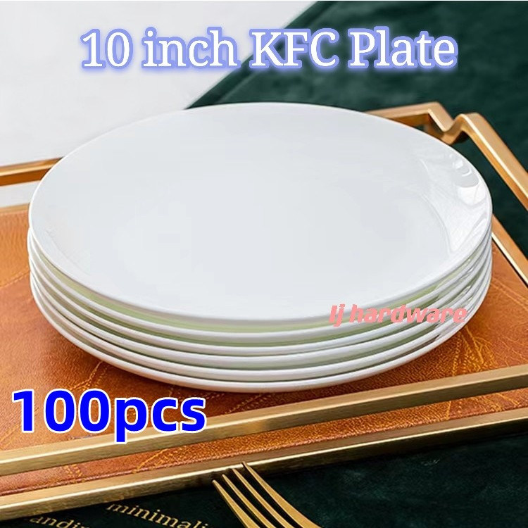100pcs Hotel Restaurant Use KFC Dinner Plate PREMIUM Melamine Dinner ...