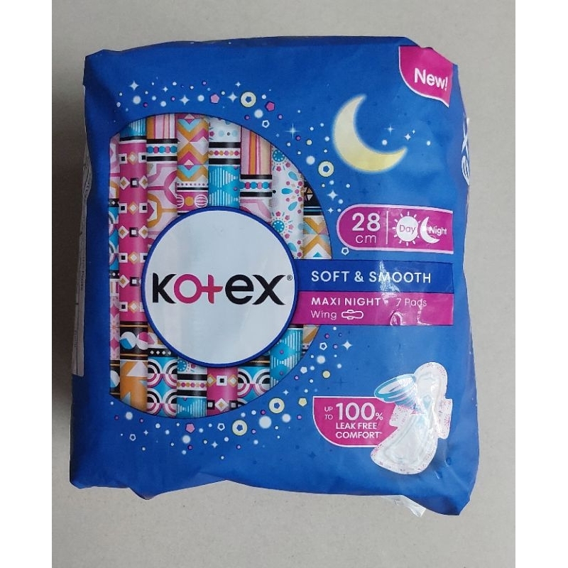 Kotex Soft & Smooth Maxi Night Wing 28cm 28pcs ( 7pcs x 4 ) | Shopee Malaysia
