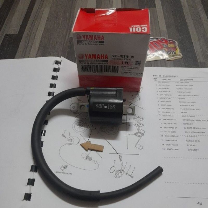 LC135/125z/125zr/RXZ COIL PLUG ORIGINAL HLY (INDONESIA) 5BP-H2310-01 ...