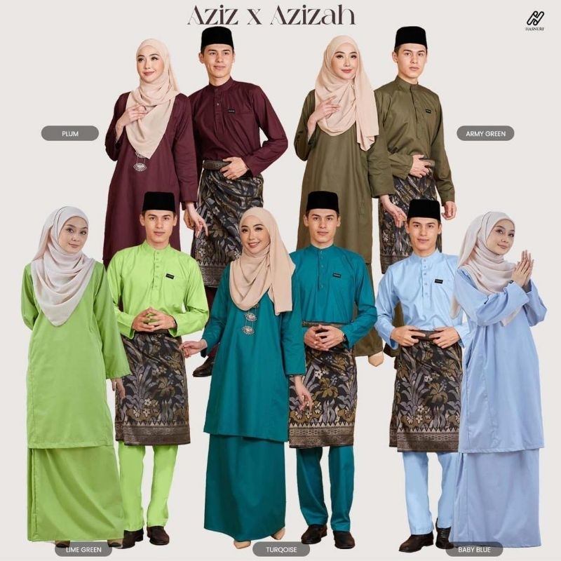 BAJU KURUNG AZIZAH BAJU MELAYU AZIZ HASNURI SEDONDON KURUNG KAIN LIPAT ...