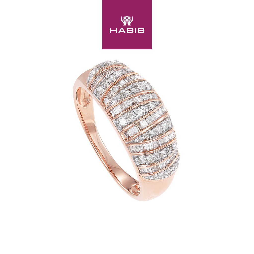 HABIB Diamond Ring in 375/9K Rose Gold 260610321(R) | Shopee Malaysia