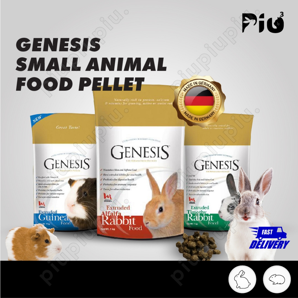 [24HR SHIP] GENESIS EXTRUDED PREMIUM RABBIT & GUINEA PIG FOOD Timothy ...