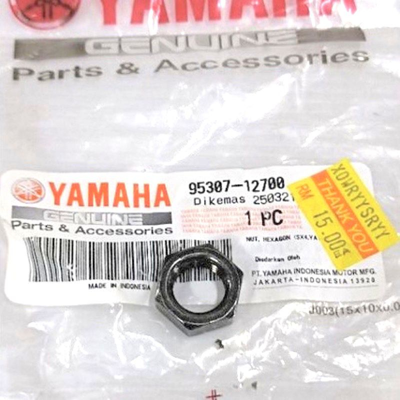YAMAHA EGO/NOUVO/NOUVO LC (95307-12700) NUT PULLEY DEPAN ORIGINAL ...