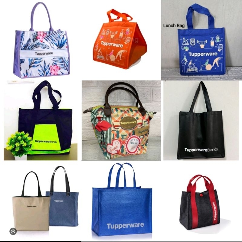 💖💖 Tupperware Kit Bag / Tote Bag / Lunchcraft Bag / Jeans Lunch Bag ...