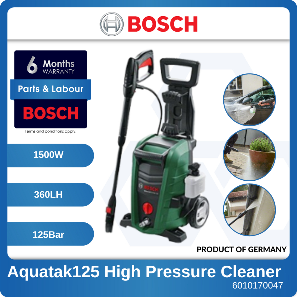 BOSCH 125 bar 1500W Waterjet High Pressure Washer Waterjet Cleaner ...