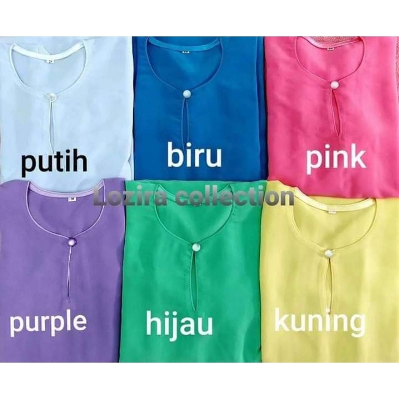 Baju Kurung Sekolah Kain Licin (Koshibo) WARNA PUTIH/ BIRU/PINK/KUNING ...