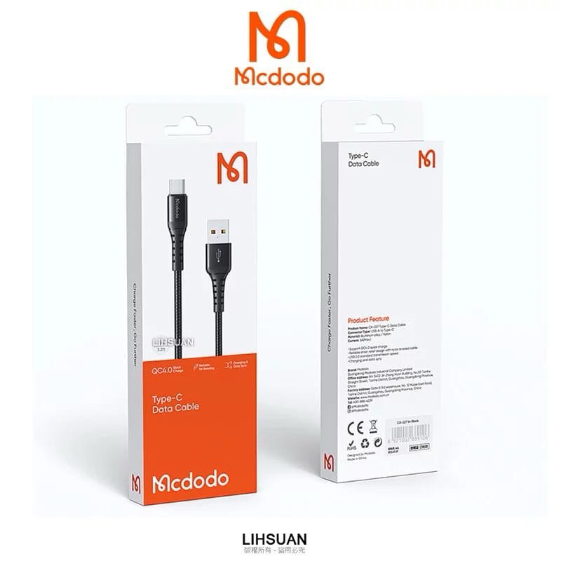 Original Mcdodo 3A / 20cm FAST Charge Braided CA-2280 Micro CA-2270 ...