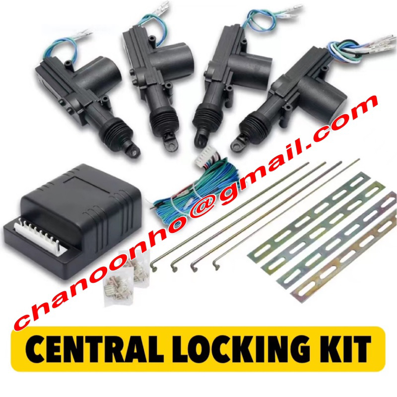 Central Door Lock Locking Kit Car Centre Lock Motor Relay Set Kit Gun ...