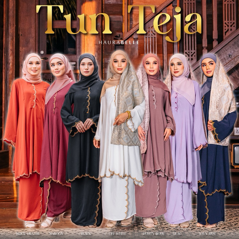 [ORIGINAL] ready stock tun teja dewasa baju raya klasik by haurabelle | Shopee Malaysia
