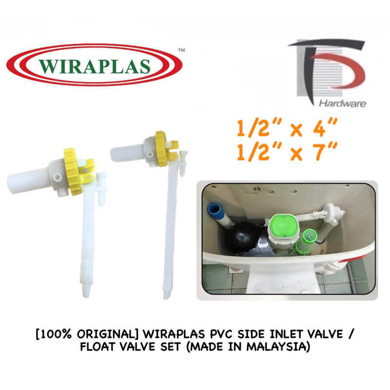 [100% ORIGINAL] WIRAPLAS PVC SIDE INLET VALVE / FLOAT VALVE SET (MADE ...