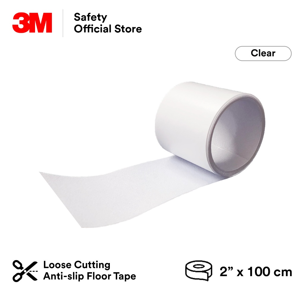 3M™ 220 Safety-Walk Clear Anti Slip Floor Tape (2” x 100cm)/ Slip ...