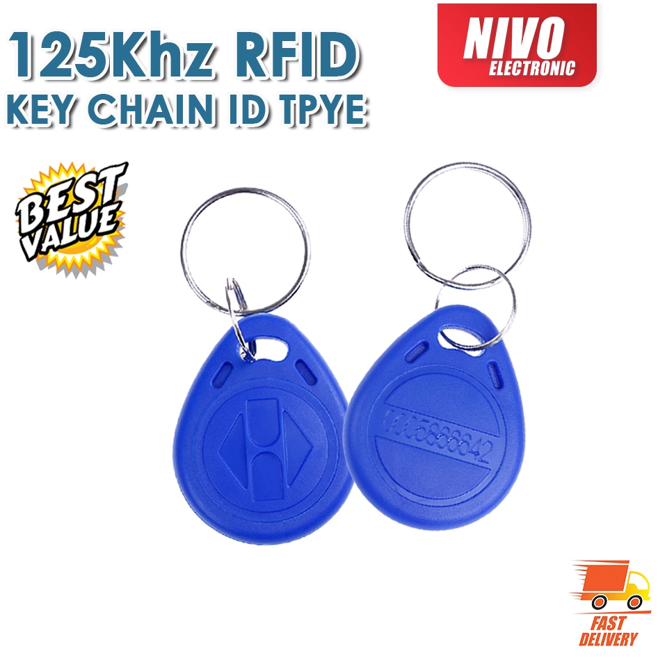 125Khz RFID Key Token Tags Keychain ID Card For Door Access Control ...