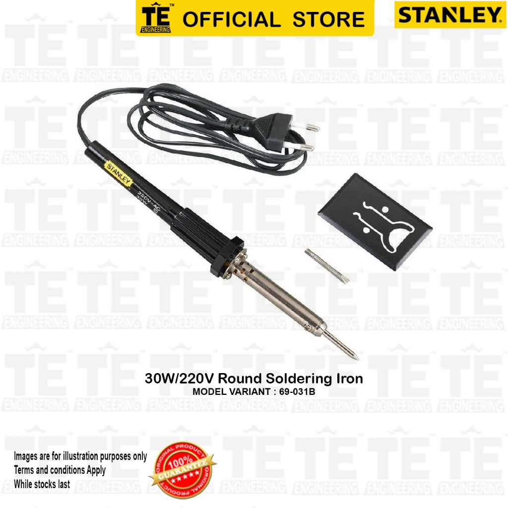 STANLEY 30WATT / 220V Round Soldering Iron (MODEL VARIANT : 69-031B ...