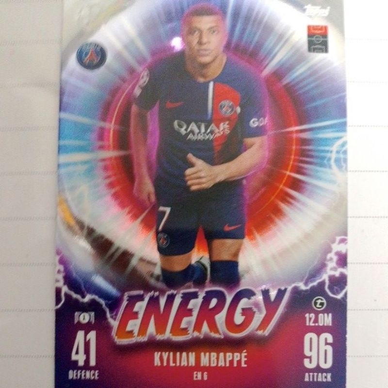 23/24 Kylian Mbappe Energy Card (1 in 38) CAN NEGO | Shopee Malaysia