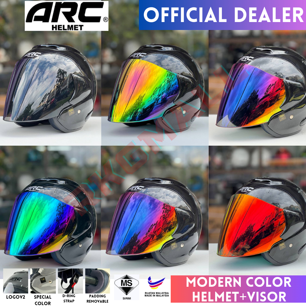 ARC Ritz Modern Black SPECIAL COLOR 2024 💯 ORIGINAL Helmet+Visor ...