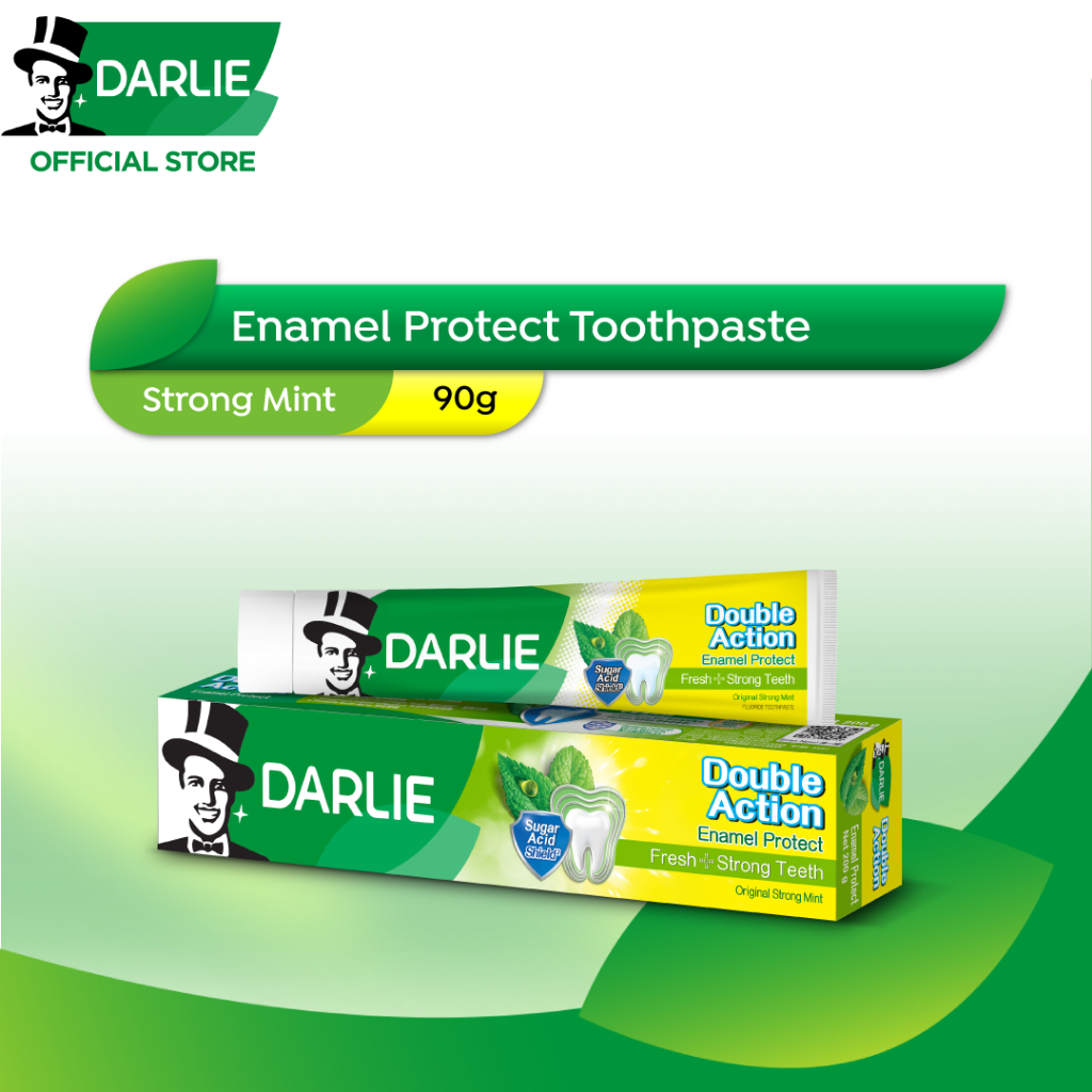 DARLIE Double Action Enamel Protect Strong Mint Toothpaste 90g | Shopee ...