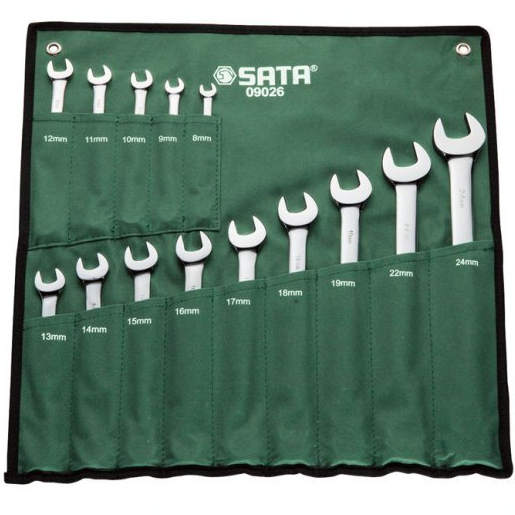 [iBANHEE] SATA 09026 14PCS METRIC COMBINATION WRENCH SET / SPANNER SET ...
