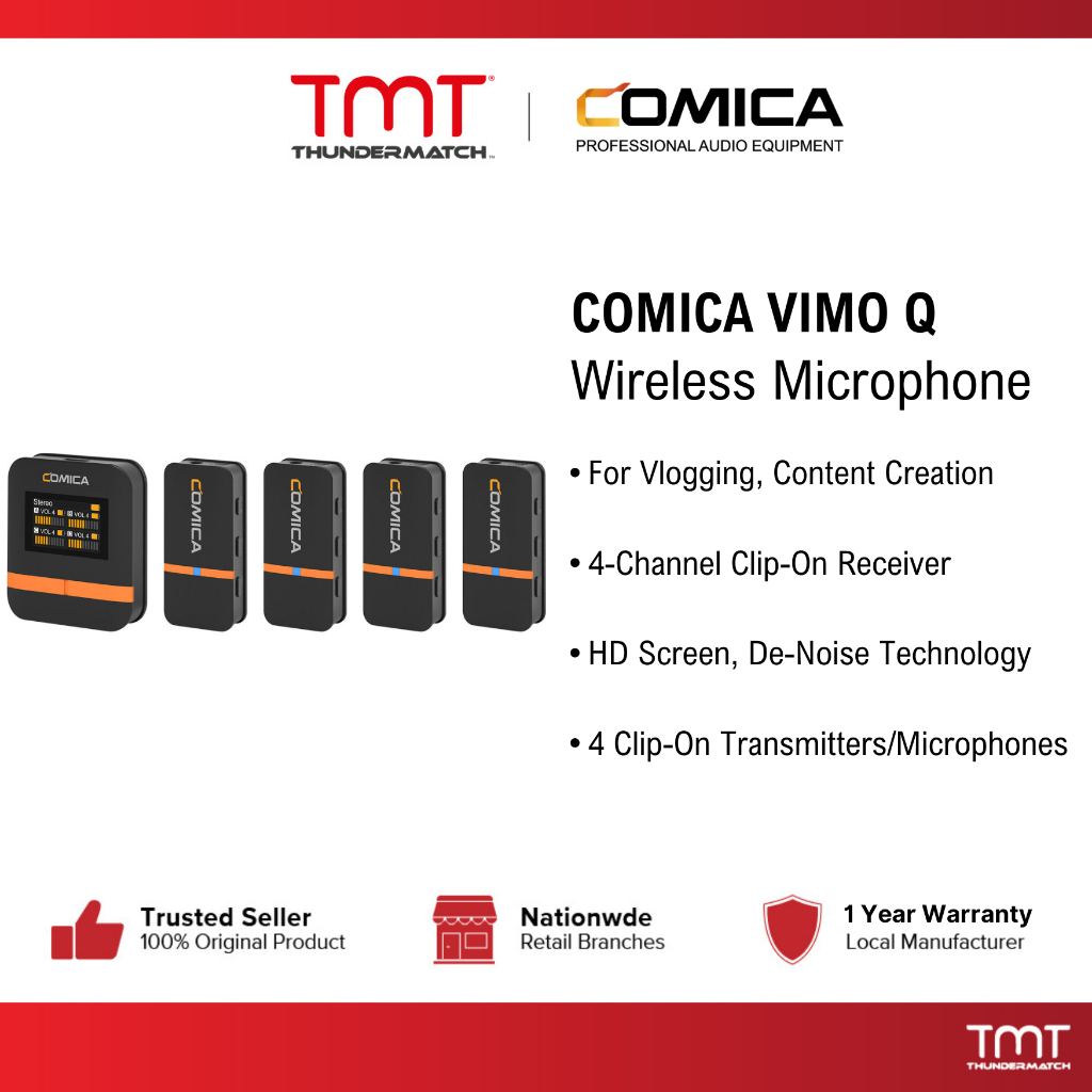 Comica Vimo Q 4-channel mini wireless microphone for camera and ...