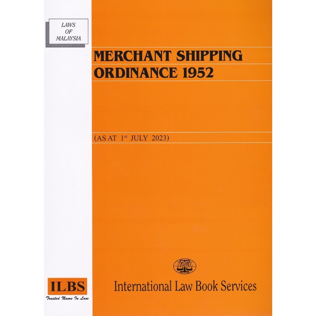 MERCHANT SHIPPING ORDINANCE 1952 [LATEST JULY 2023 EDITION] | Shopee ...