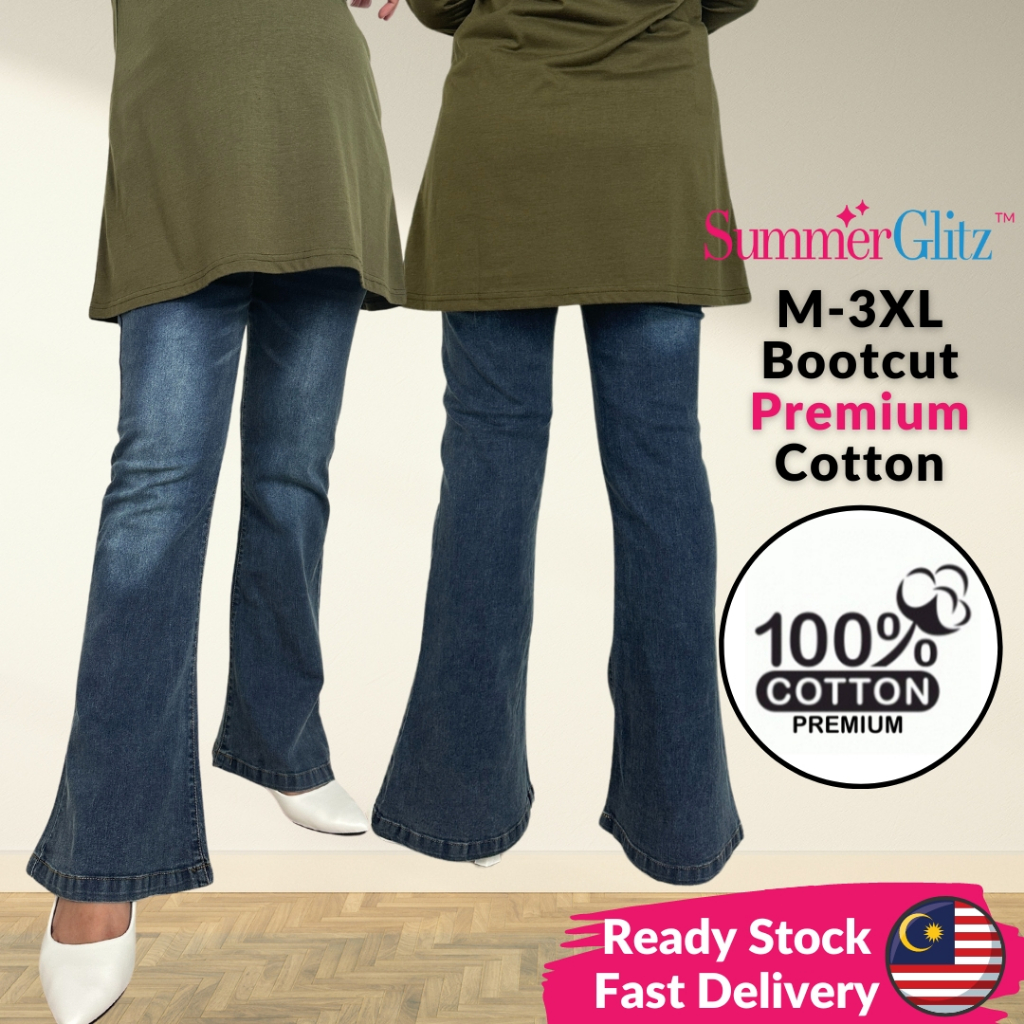 SummerGlitz Maternity Jeans Bell Bottom Seluar Mengandung Jeans Boot ...