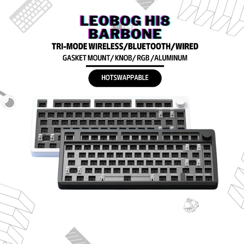 [READY STOCK] Leobog Hi8 Aluminum 75% 81 Keys Gasket Mounted Custom Mechanical Keyboard ...