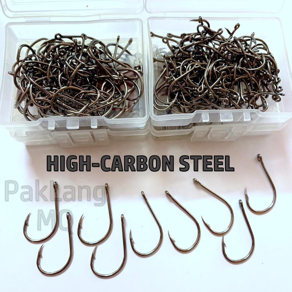 MataKail 100pcs Saiz Mata kecil 3-22 Fishing Hooks Carbon Steel ...