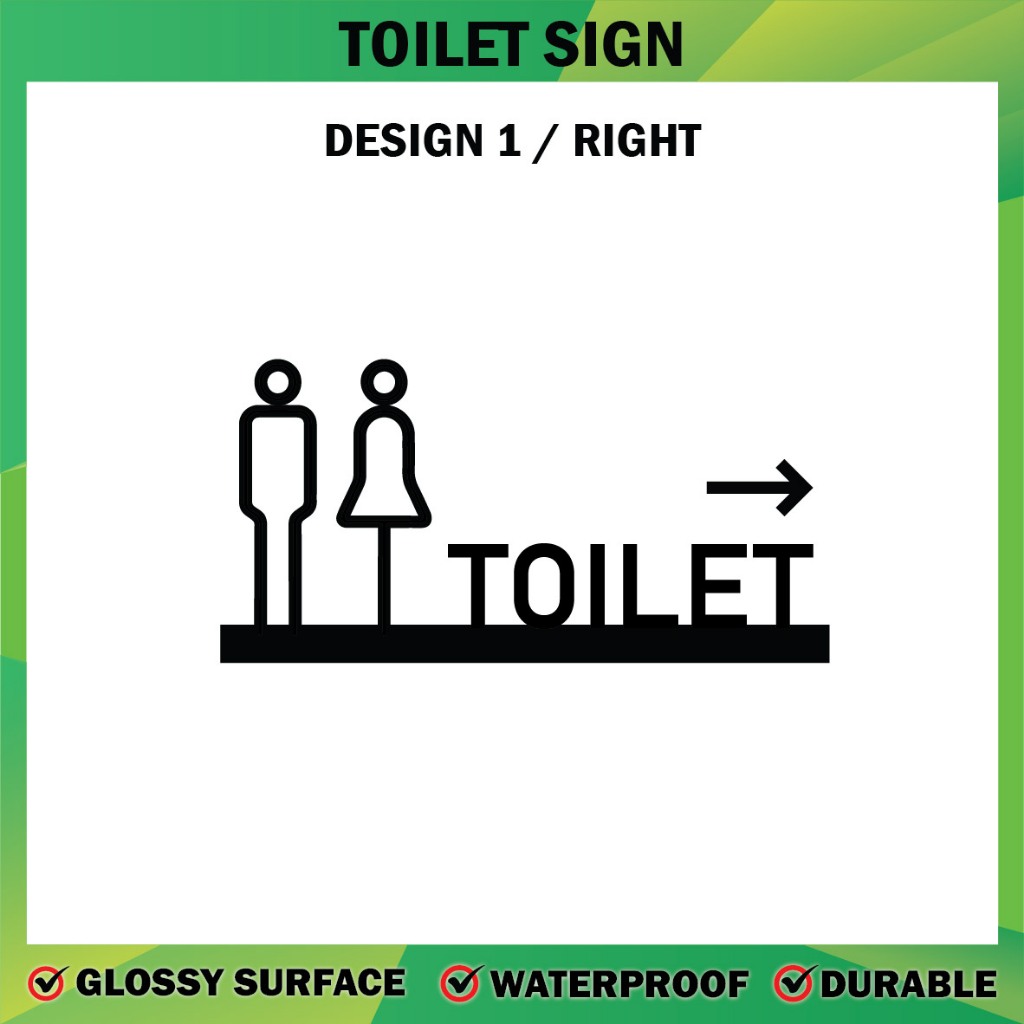 Toilet Sign Board Toilet Acrylic Signage / WA06 | Shopee Malaysia