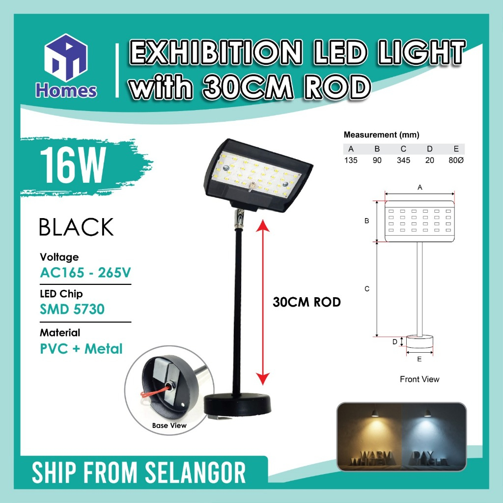Exhibition LED Flood Light Wall Mounted Lamp With Base / Spotlight ...