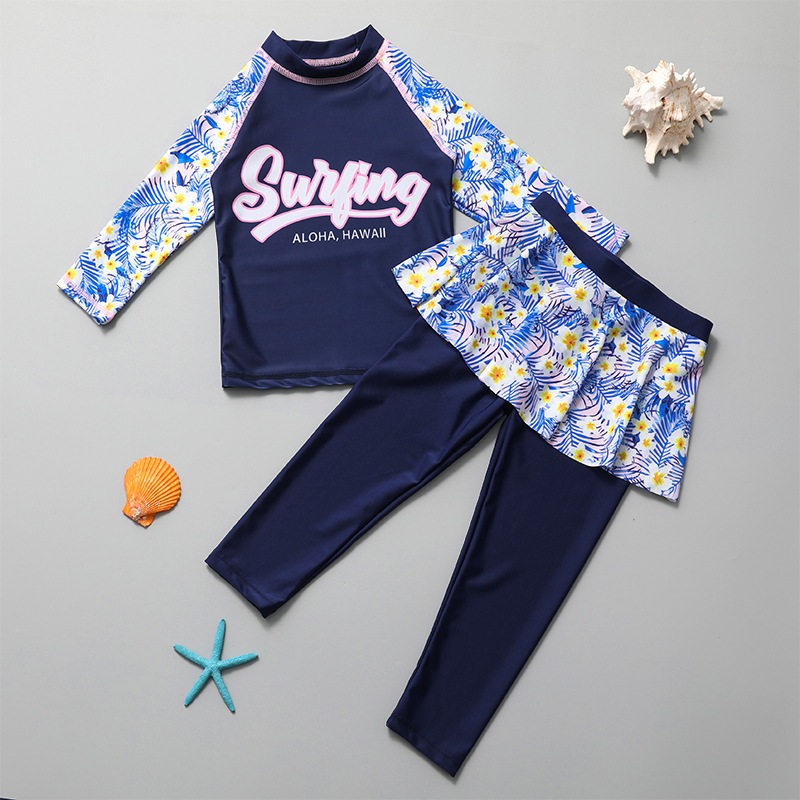 Kids Girl Teen Muslimah Long Sleeve Shirt + Skirt or Pants Double Layer ...