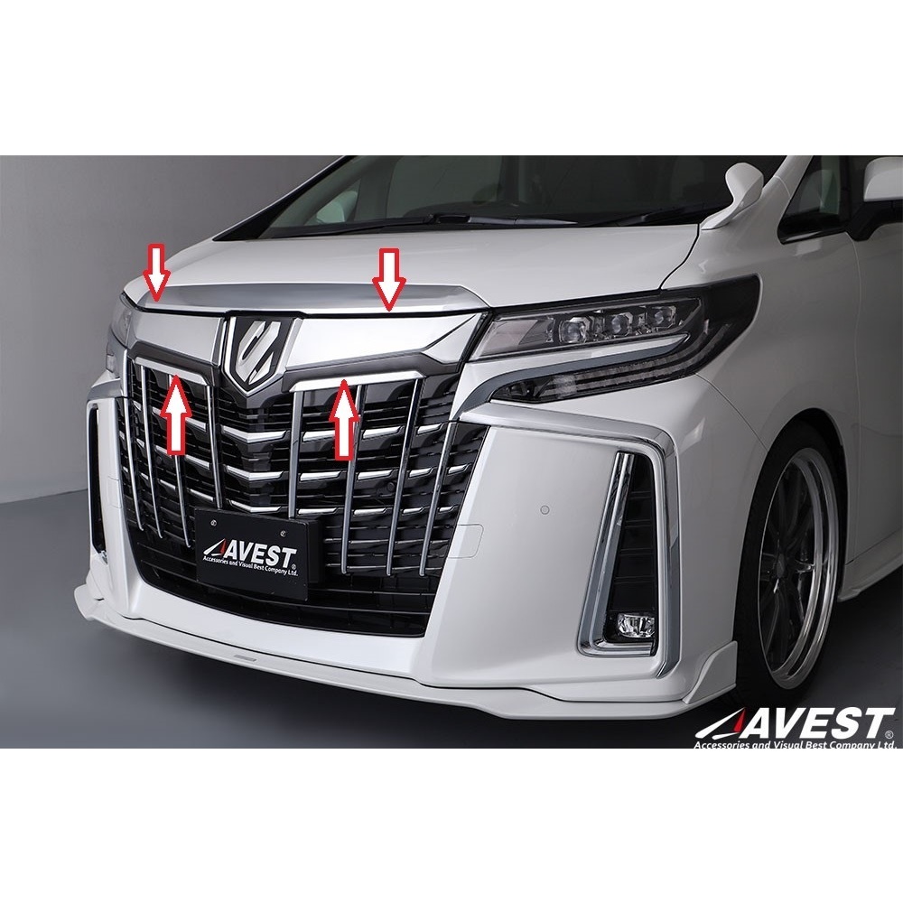 Original Avest Japan Front Grill Garnish For Alphard 2018-2022 | Shopee ...