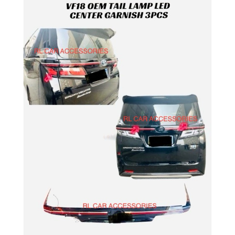 Toyota Vellfire Alphard Agh30 2019 2020 2021 2022 rear trunk garnish ...