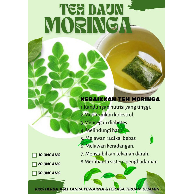 TEH MORINGA (Teh daun moringa Asli) | Shopee Malaysia