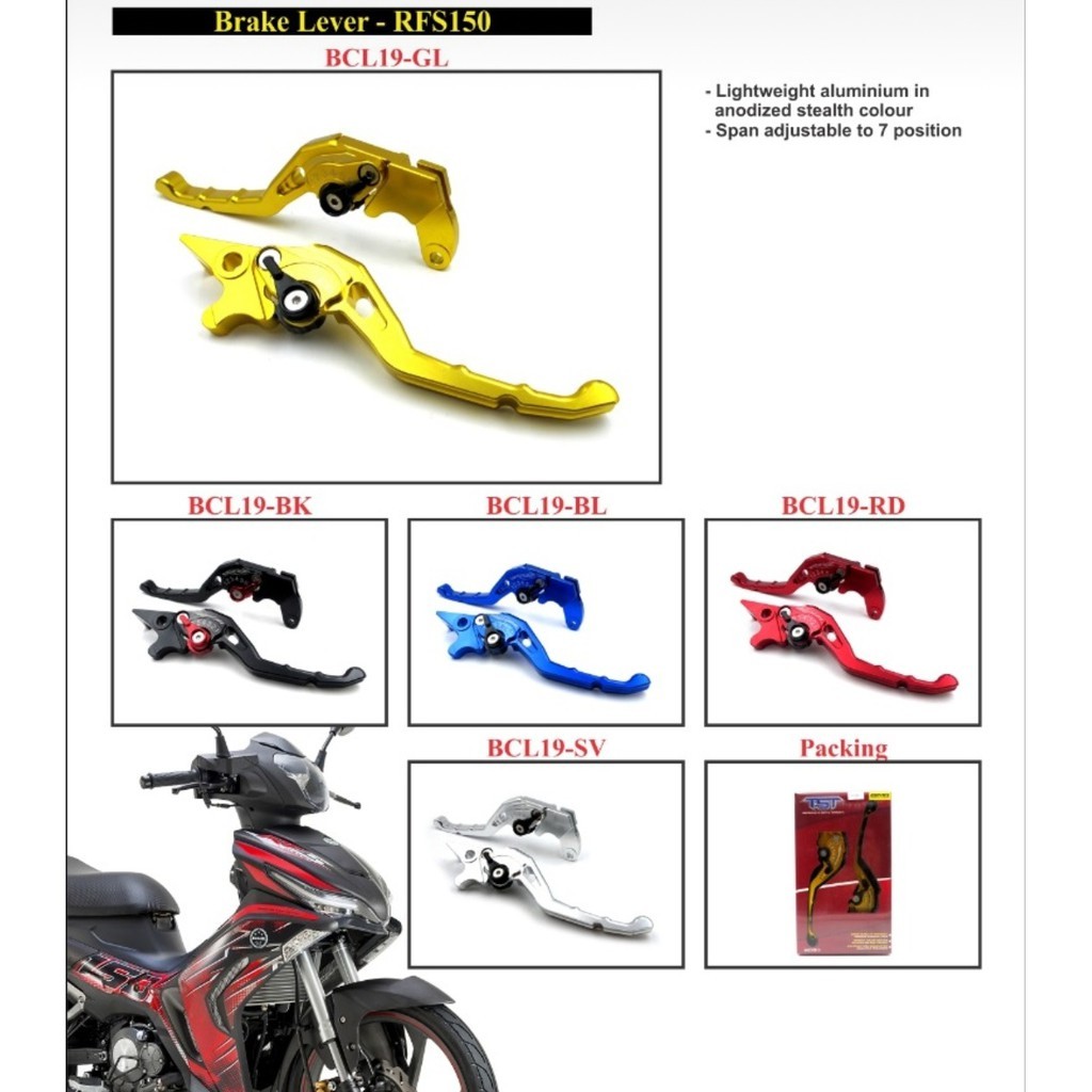 TST BENELLI RFS150I TST RFS150 R18I LEVER SET (BRAKE & CLUTCH ...