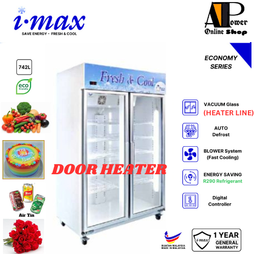 Imax 2 /3 Door TINNY Display Chiller With HEATER TEMPERED GLASS / Glass ...