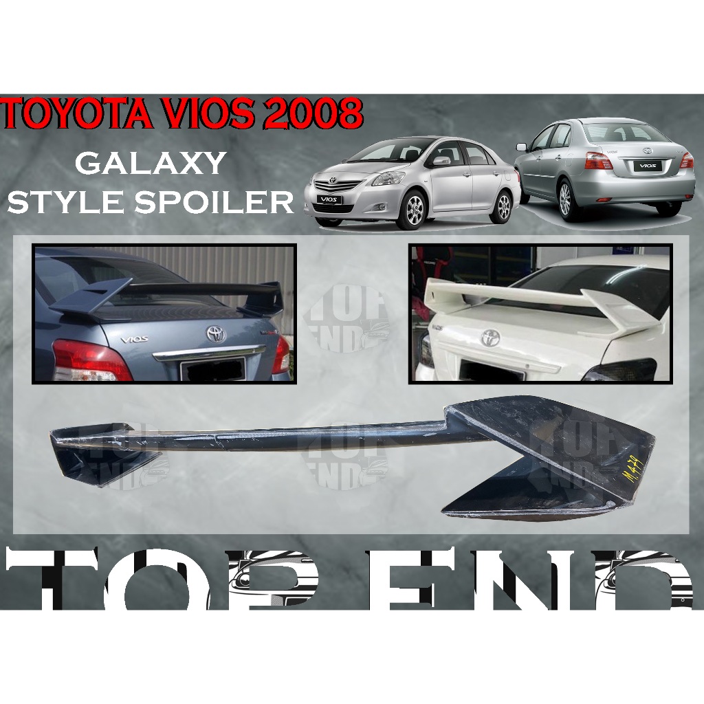 TOYOTA VIOS 2008 GALAXY STYLE SPOILER MATERIAL FIBERGLASS SKIRT LIP TOP ...