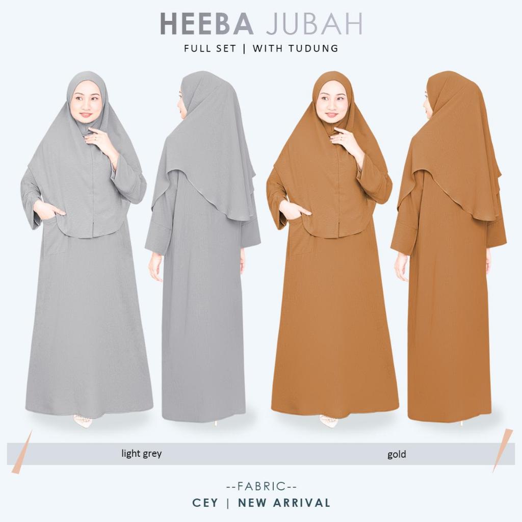 *Free Size*Heeba Jubah Full Set With Tudung Cey By Women Hijab ...