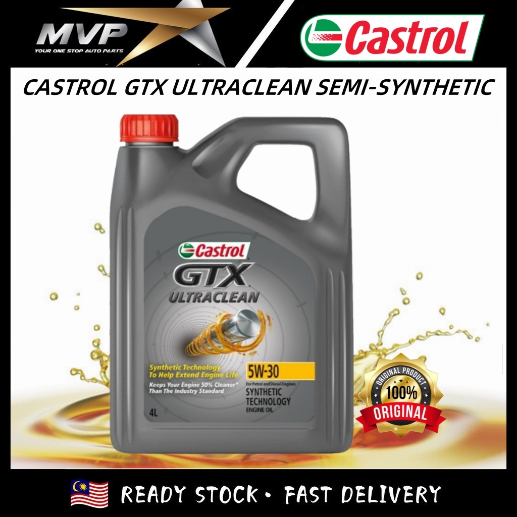 Castrol GTX ULTRACLEAN 5W-30 for Petrol and Diesel Cars (4L) - Ready Stock | Shopee Malaysia