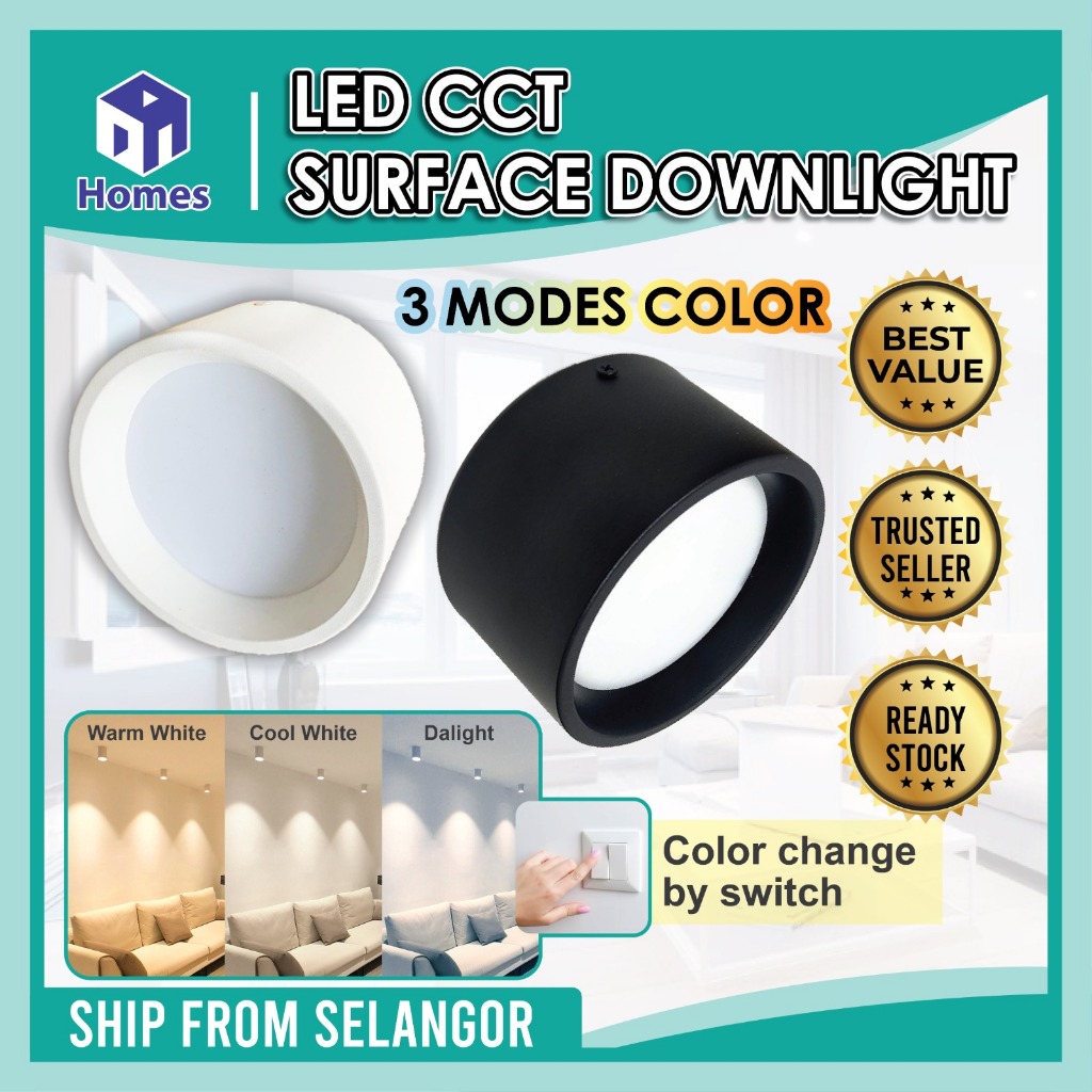 Surface Downlight 3C Modes Anti-Glare LED Downlight 20W/28W 5.5″/7 ...
