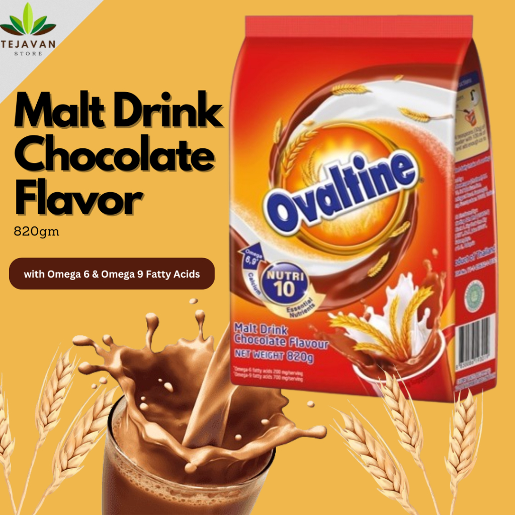 OVALTINE Original Chocolate Malt Drink 820gm [28.90 oz] Chocolate with Malt Healthy Energy Drink ...