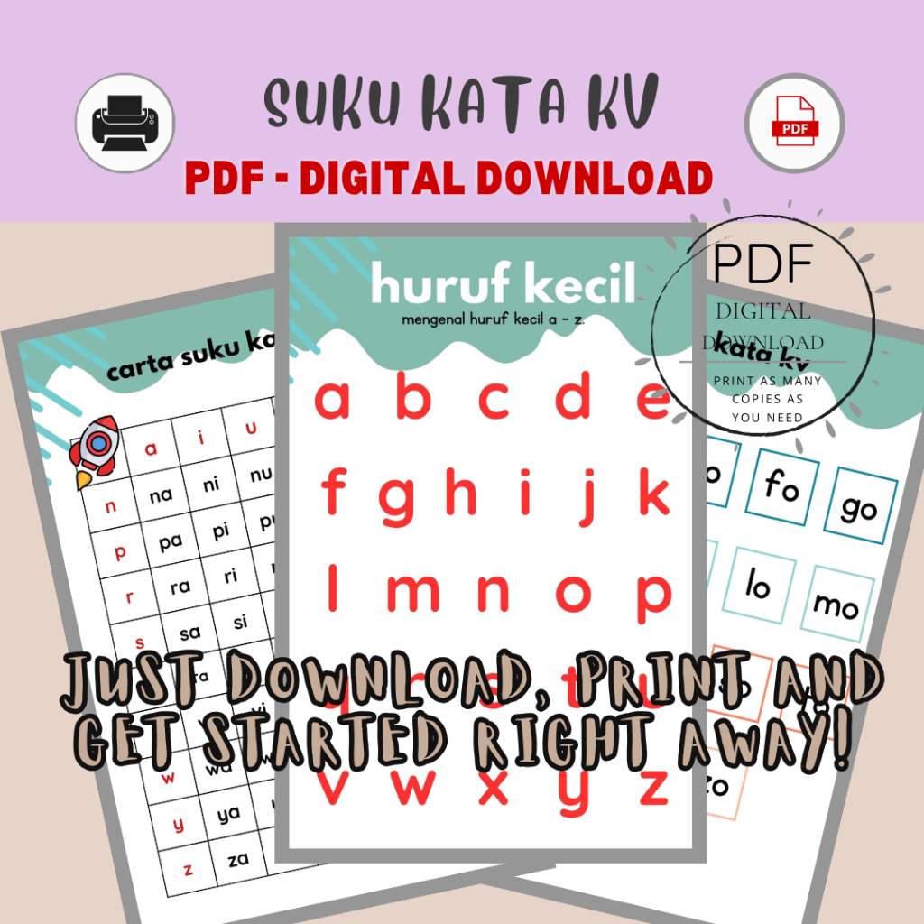 PDF [softcopy] Kad Suku Kata KV Lancar Baca Do a Dot Sticker Activities Aktiviti Lembaran kerja ...