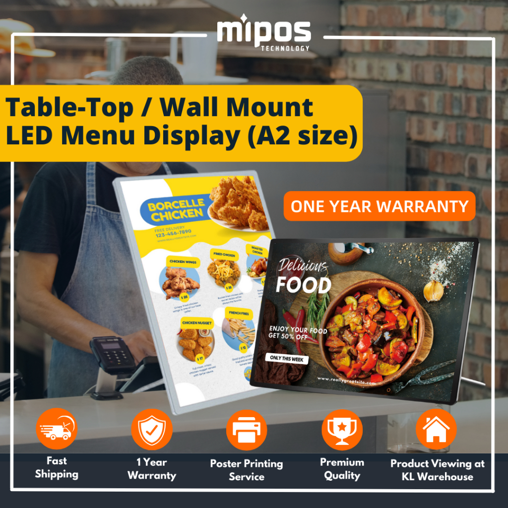 LED Menu Board Table A2 | Wall Mount Table LED Lighbox Menu ...