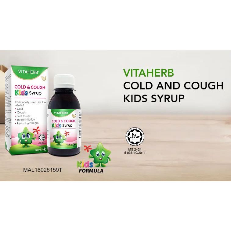 VITAHERB COLD AND COUGH KIDS SYRUP Batuk berkahak | Selsema | Sakit ...