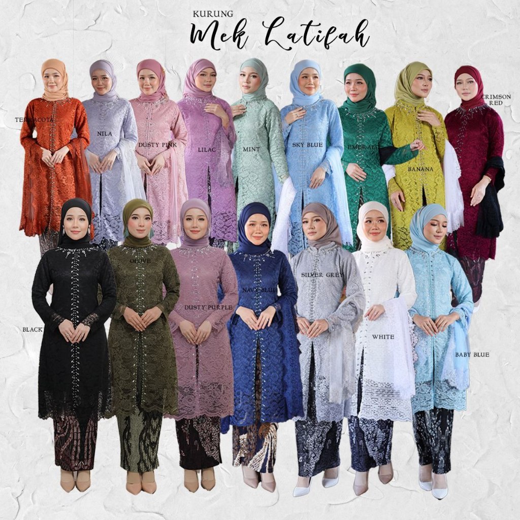 TM MEK LATIFAH KURUNG MODEN EXCLUSIVE DESIGN LACE BAJU RAYA 2024 ...