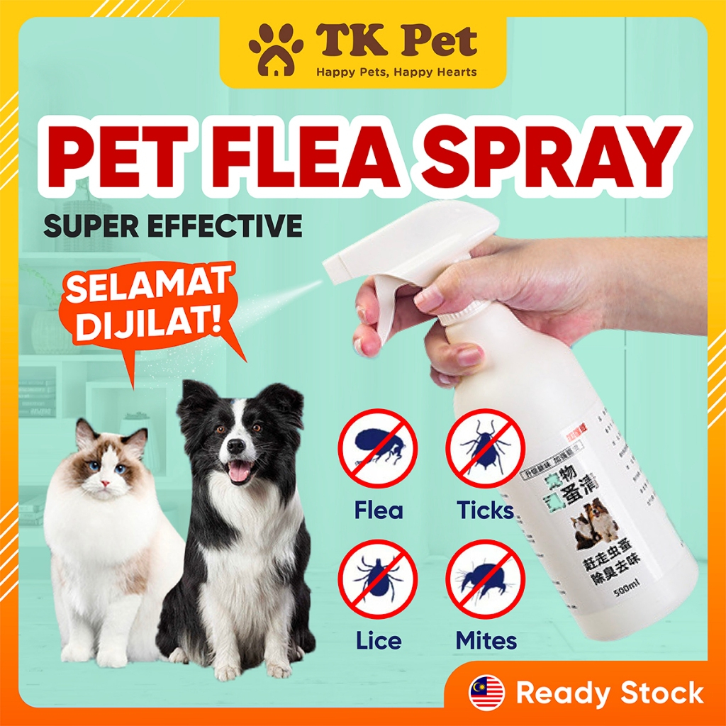 Cat Flea Spray Kutu Kucing 500ml Ubat Kutu Kucing Spray Paling Berkesan ...