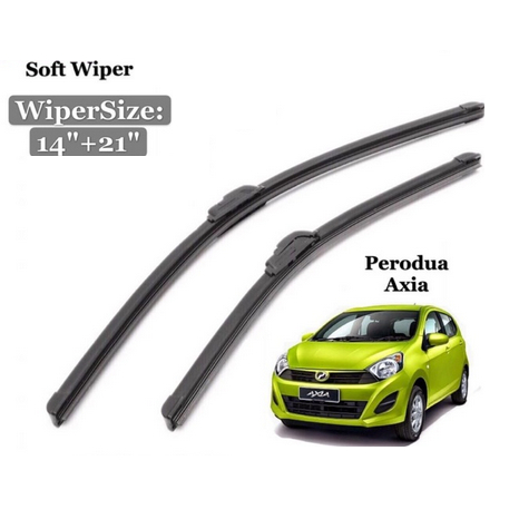 (1 pair)Perodua Axia Front Windscreen Soft Wiper Windshield Wiper ...
