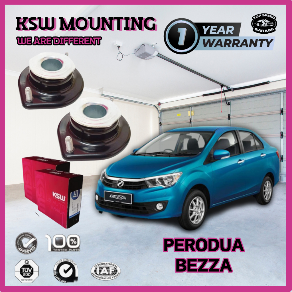 PERODUA BEZZA - KSW ABSOBER MOUNTING | FRONT/DEPAN SET [2PCS] (1YEAR ...