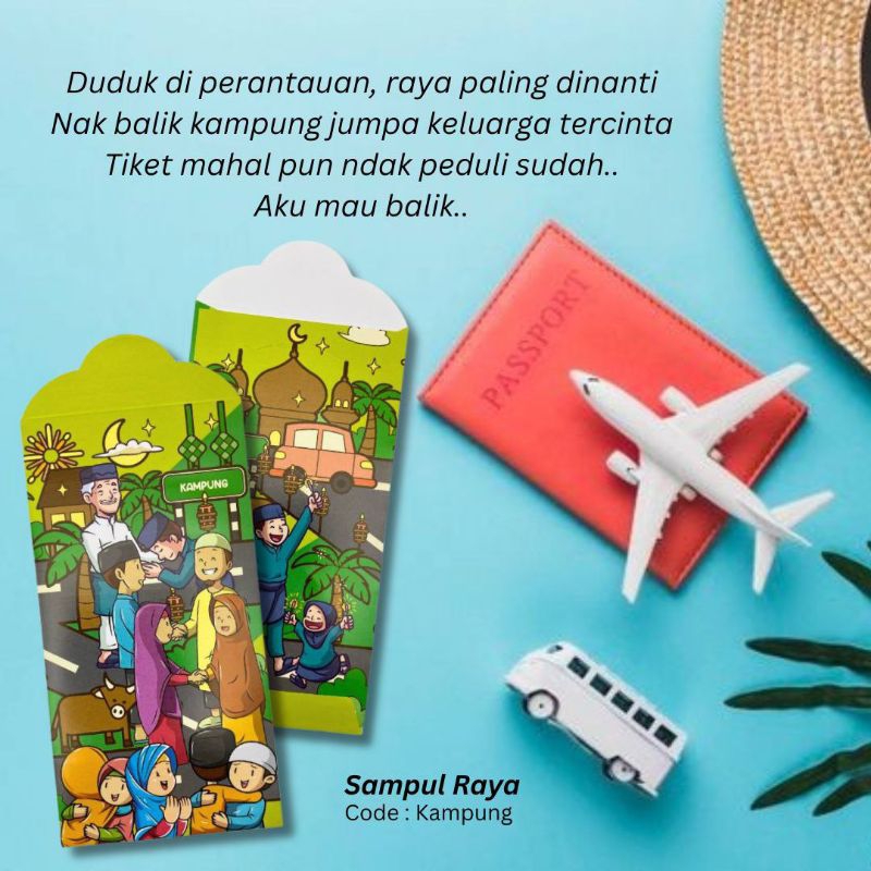 SAMPUL RAYA 2024 DESIGN KAMPUNG | Shopee Malaysia