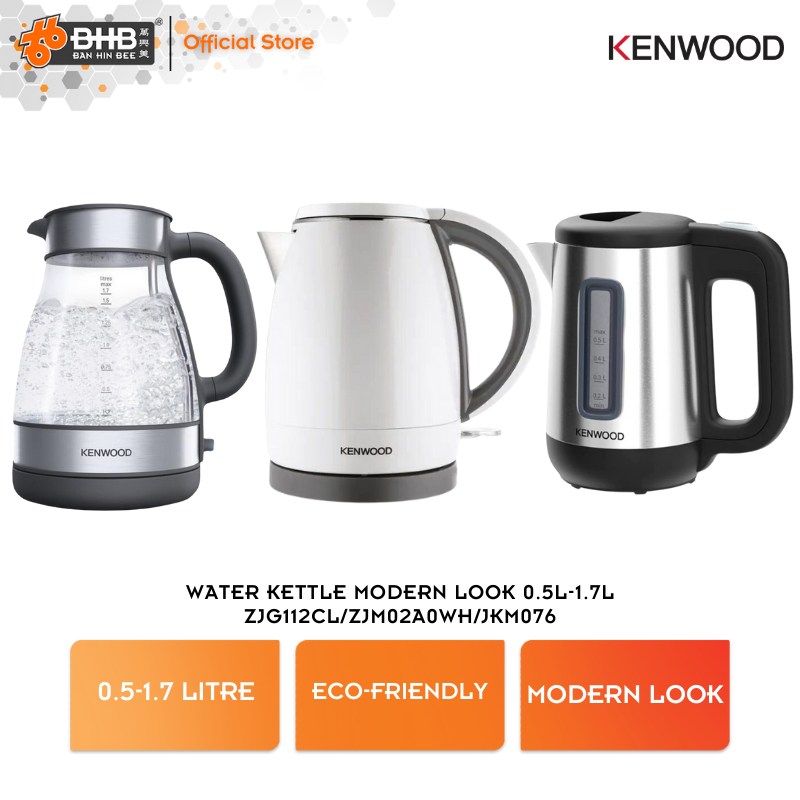 Kenwood Water Kettle ZJG112CL ZJM02A0WH JKM076 Modern Look 0.5L-1.7L ...